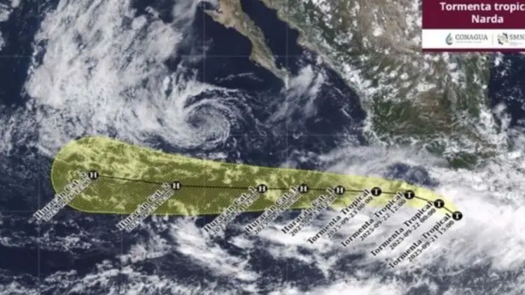 Tormenta Narda afecta costas de Guerrero, Michoacán y Colima
